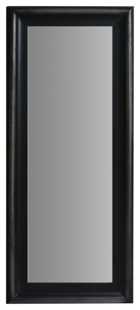 67" Leaning Full Length Floor Mirror With Molded Wooden Framework ...