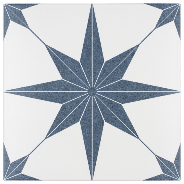 Stella Porcelain Floor and Wall Tile, Azul, Sample - Contemporary ...