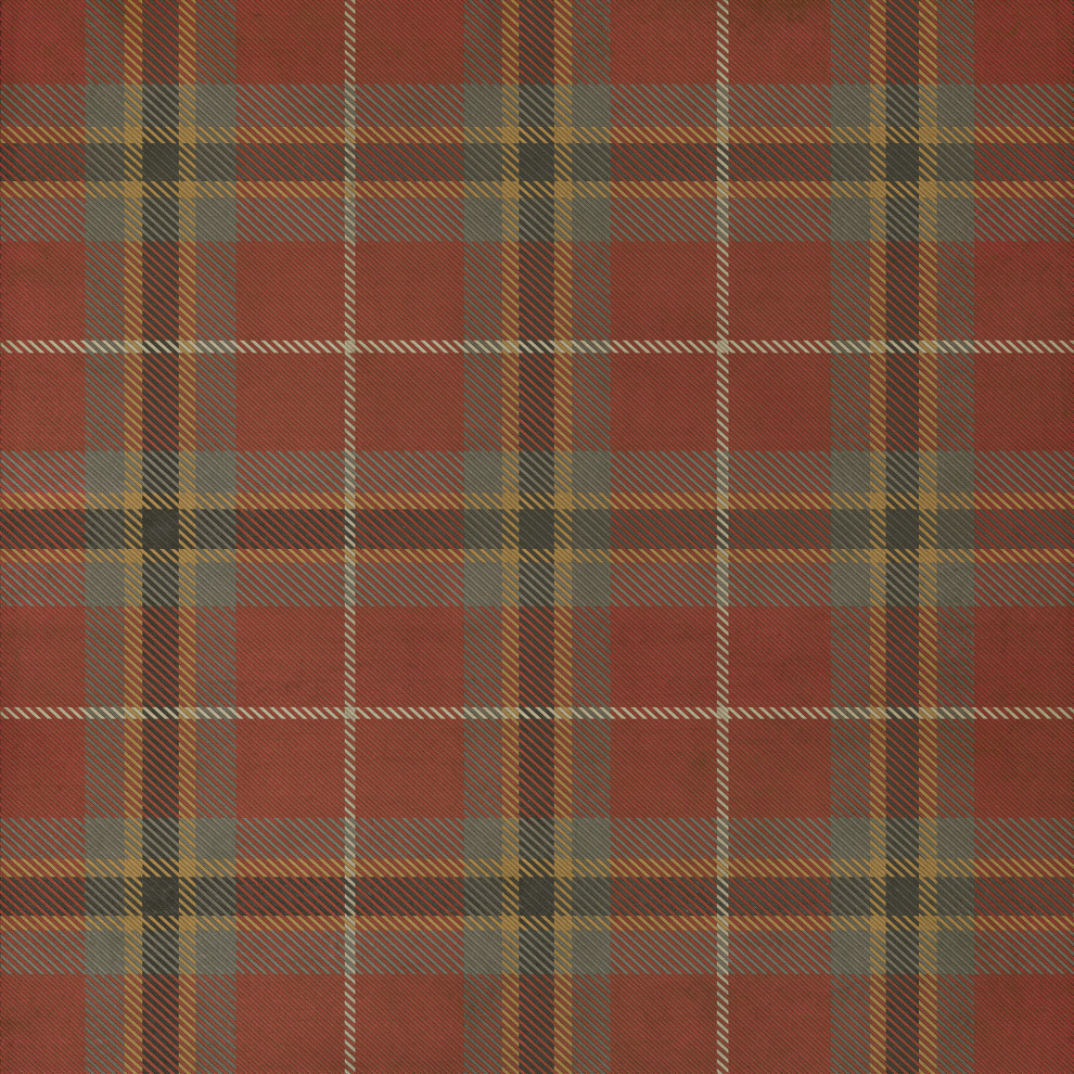 Pattern 66 Derwent Valley 72x72 Vintage Vinyl Floorcloth - Rustic ...