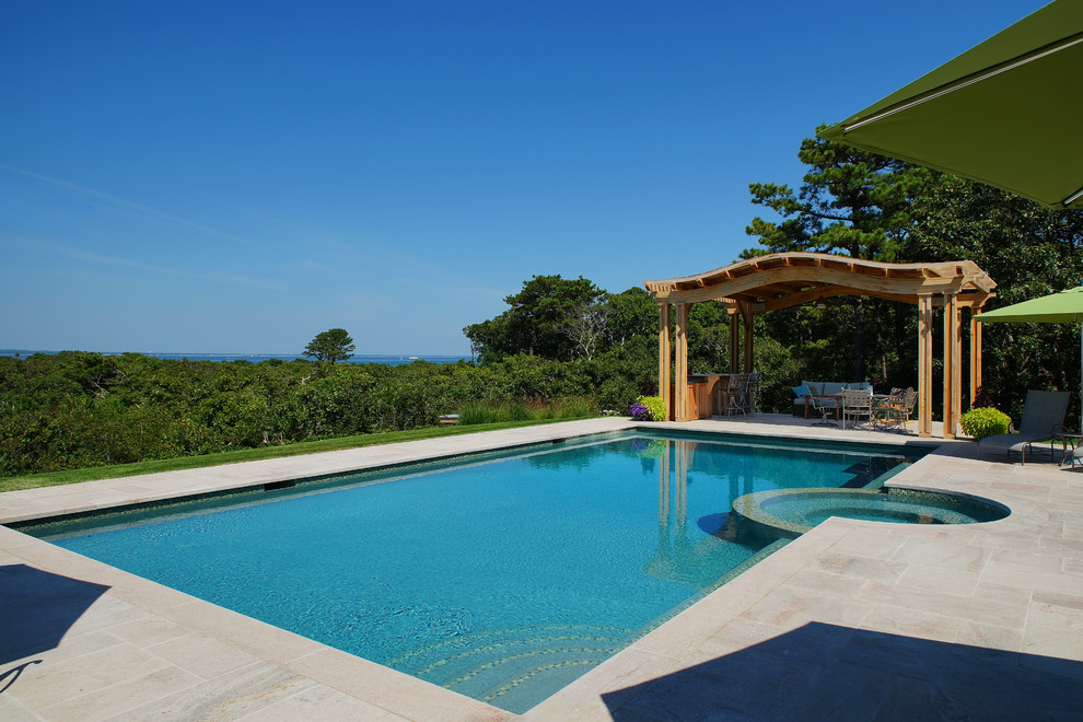 Irish Mist Pebble Sheen w/ Phoenicia Buff Granite Surround - Pool ...