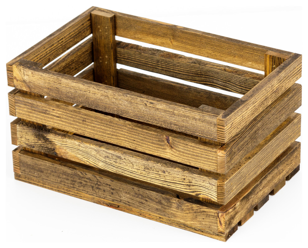 Chicory Wood Crate Shelf - Rustic - Display And Wall Shelves - by ...