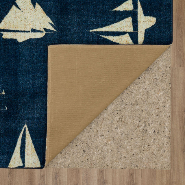 Mohawk Home Blue Boats Navy 5' x 8' Area Rug, 5' x 8' - Beach Style ...