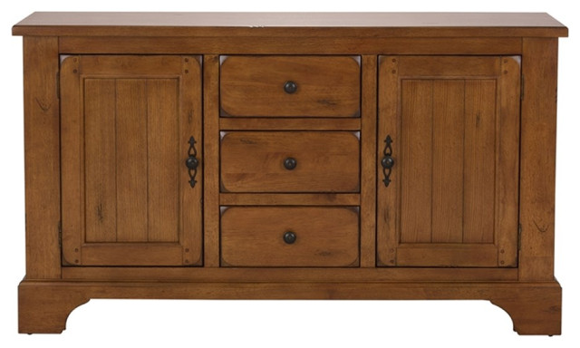 Treasures Medium Brown Buffet - Oak - Transitional - Buffets And ...