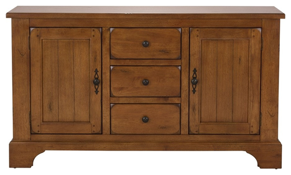 Treasures Medium Brown Buffet - Oak - Transitional - Buffets And ...