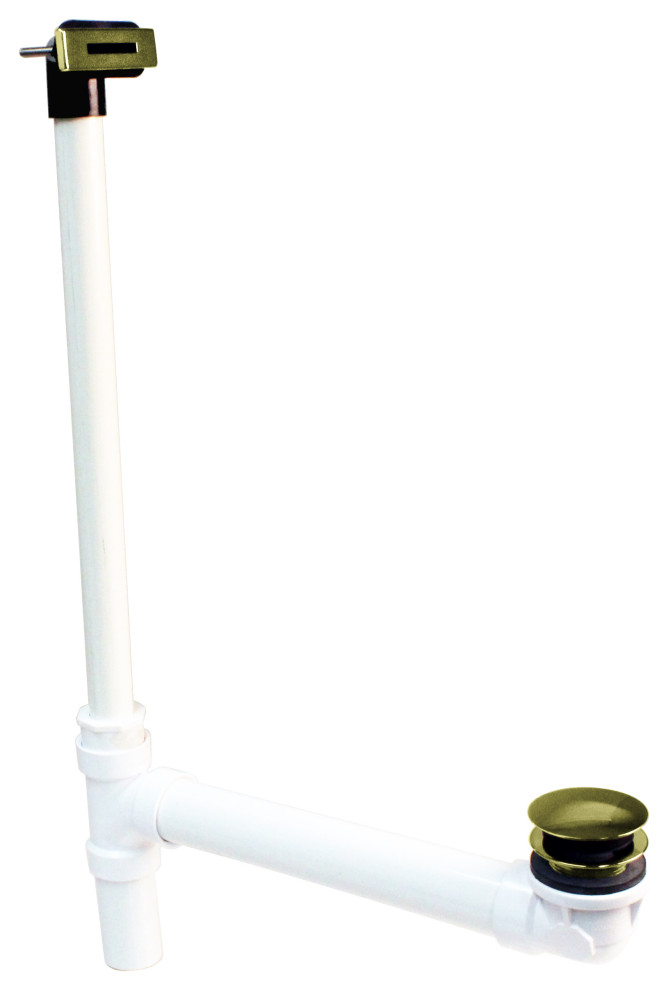 Westbrass Low Profile Sch. 40 PVC Tub Waste, ADA Approved Tip-Toe Drain ...