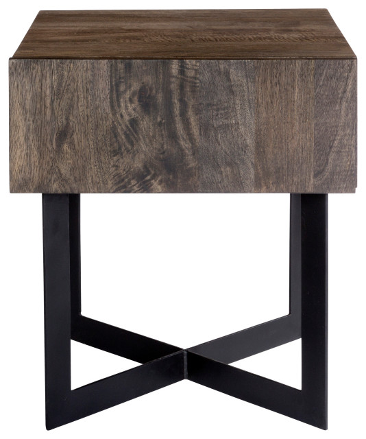 Contemporary Tiburon Side Table - Natural - Industrial - Side Tables ...