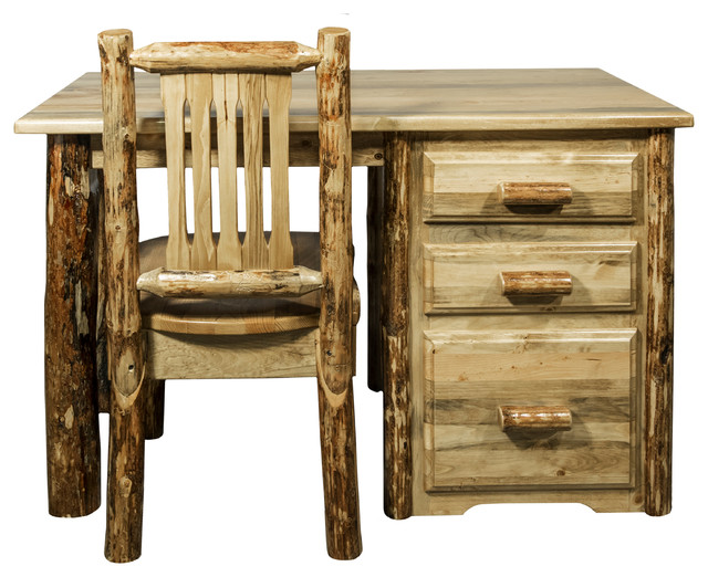 Glacier Country Collection Office Desk - Rustic - Desks And Hutches ...