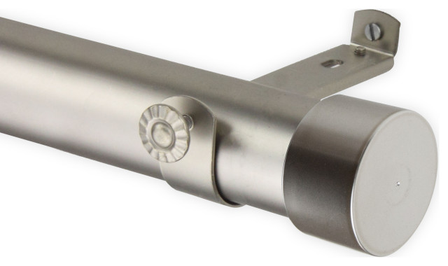 Collin 1.5" Custom Cut Length Curtain Rod, 156" - Transitional ...