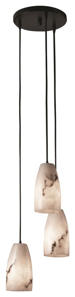 Justice Designs LumenAria Small 3-LT Cluster Pendant - Matte Black ...