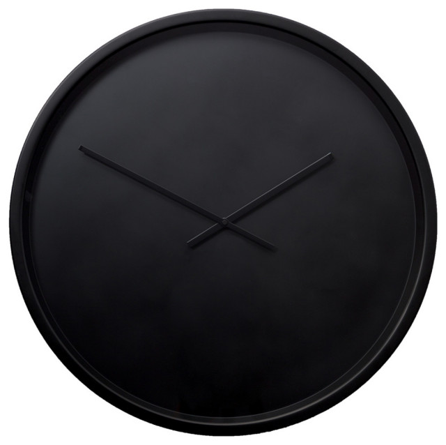 Black Round Wall Clock, Zuiver Time Bandit - Contemporary - Wall Clocks ...