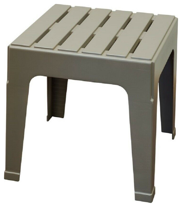 Adams 8090-13-3731 Big Easy Square Stackable Side Table, Gray ...