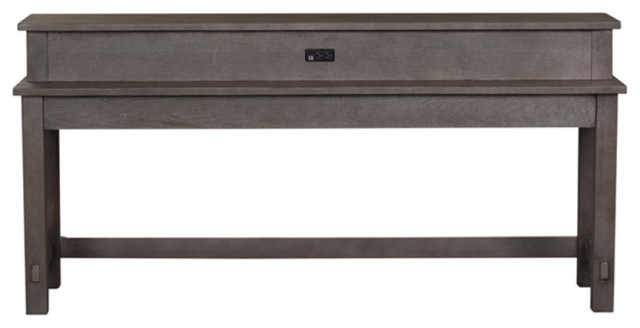Modern Farmhouse Dark Gray Console Bar Table - Farmhouse - Console ...