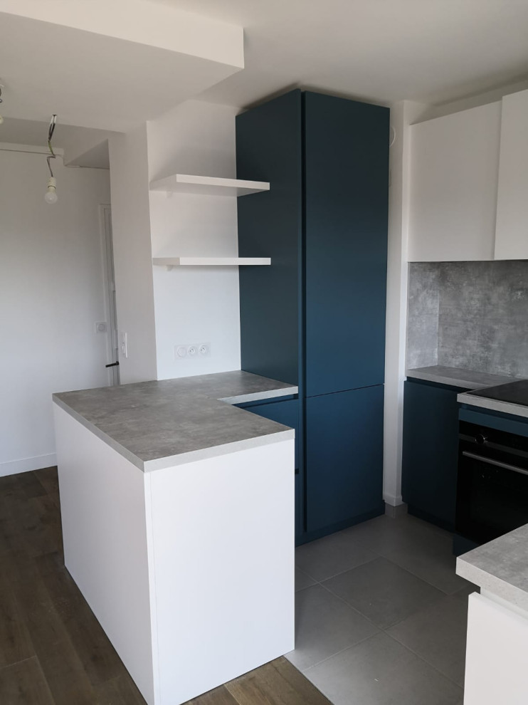 Paris - Rénovation d'une cuisine Bi-Color - Modern - Kitchen - Paris ...