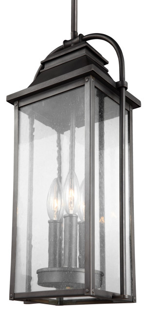 Wellsworth Three Light Pendant in Antique Bronze - Transitional ...