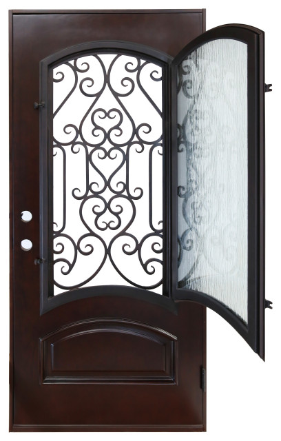 Forever Doors, Exterior Front Entry Composite Door AR07C, 36"x80", Left ...