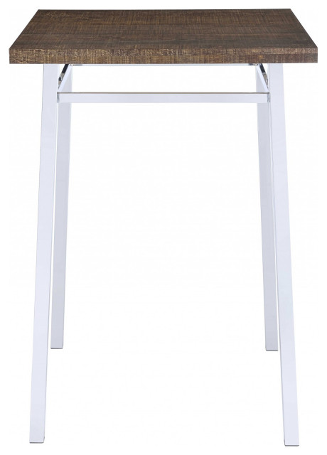 30" Brown And White Square Manufactured Wood Bar Table - Contemporary ...