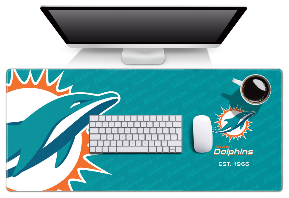 Miami Dolphins Logo Series Desk Pad - Beach Style - Desk Accessories ...