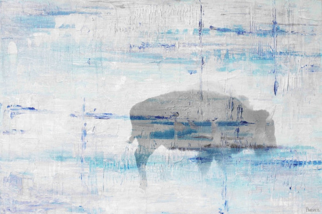 "Buffalo Shadow" Painting Print on Wrapped Canvas, 18"x12 ...