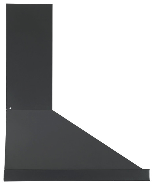 Ancona 24" 280 CFM Convertible Wall Pyramid Range Hood, Matte Black ...