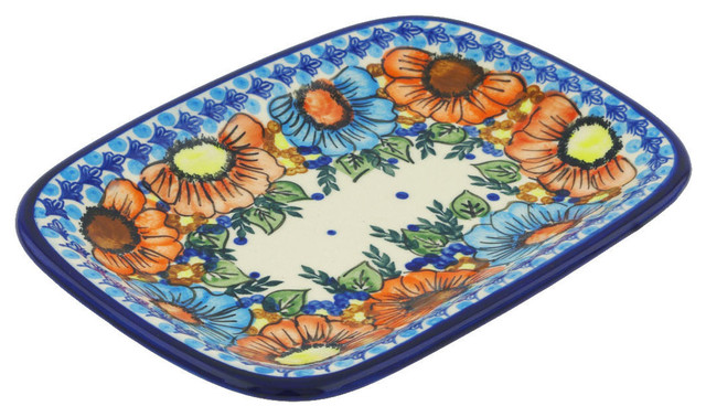 Polmedia Polish Pottery 10" Stoneware Platter - Traditional - Serving ...