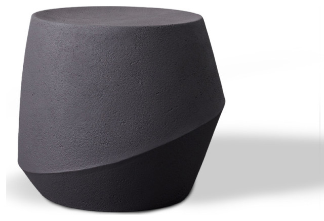 Oscar Lightweight Concrete Stool - Transitional - Accent And Garden ...