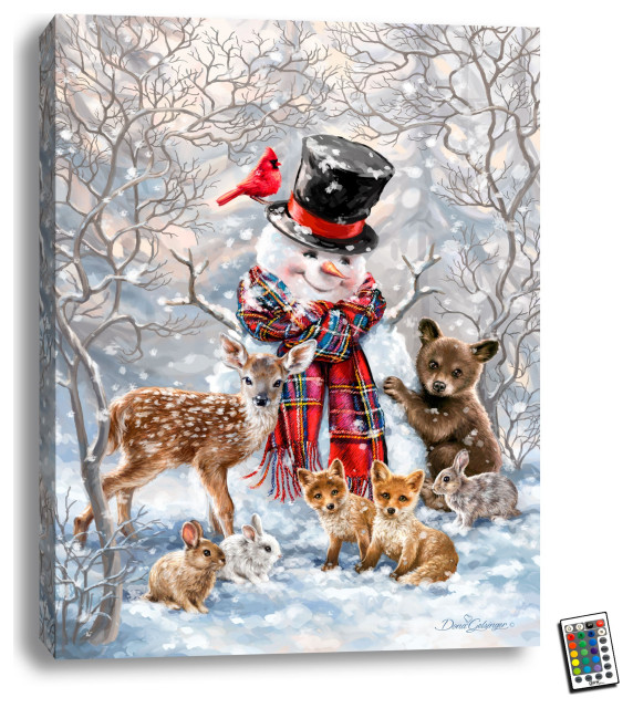 "Forest Friends" 18x24 Fully Illuminated LED Wall Art - Rustic - Prints ...