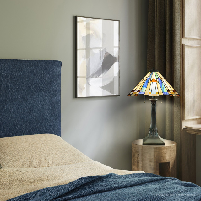 Luxury Posh Tiffany Table Lamp, Valiant Bronze, UQL7140 - Craftsman ...