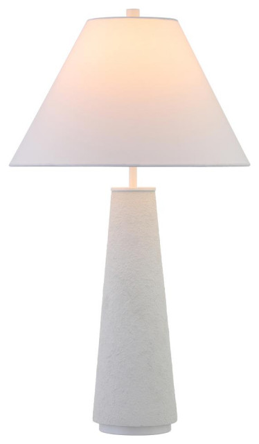 Ingalls 28 Tall Monochrome Table Lamp With Fabric Shade In Matte White ...