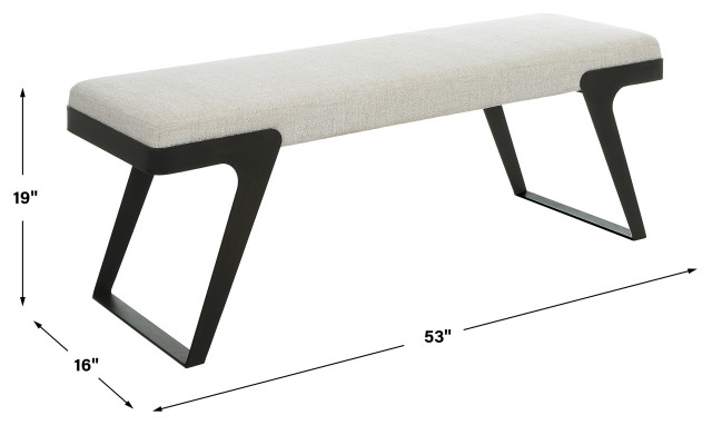 Hover Modern Bench - Midcentury - Upholstered Benches - by Ownax | Houzz