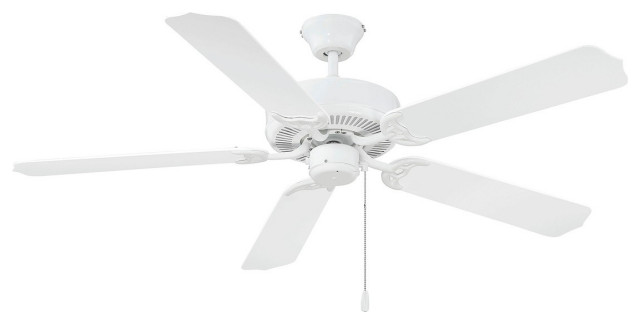 52" Outdoor Ceiling Fan, White - Transitional - Ceiling Fans - by Savoy ...