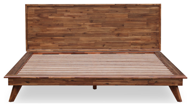 Portland Wood Platform Bed, Queen - Transitional - Platform Beds - by ...