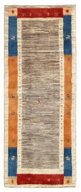 Multi Color Genuine Runner Gabbeh 2'7"x6'5" - Southwestern - Hall And ...