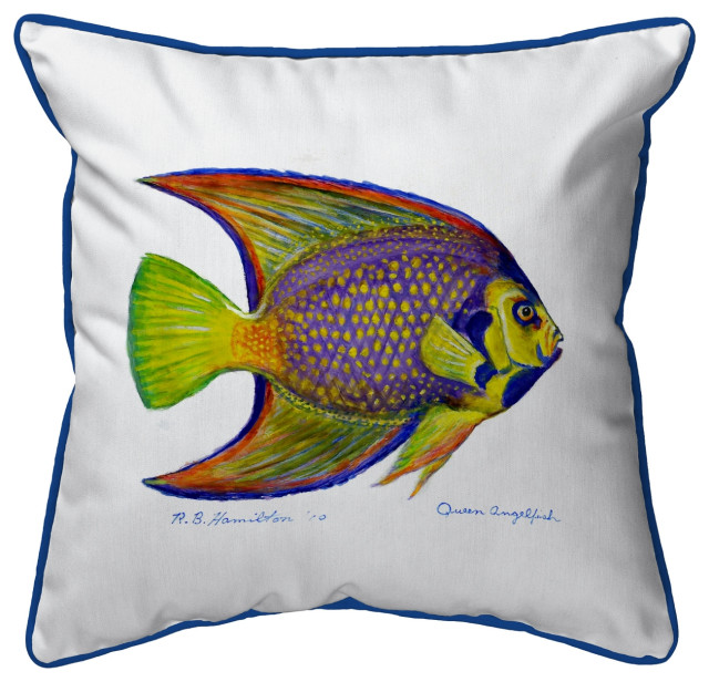 Queen Angelfish Large Indoor/Outdoor Pillow 18x18, 18 inches x 18 ...