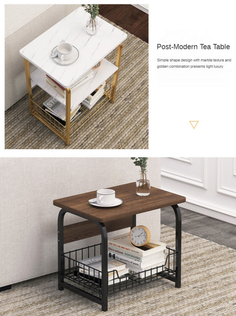 Metal Side Table With Storage Space, Nordic Design - Contemporary ...