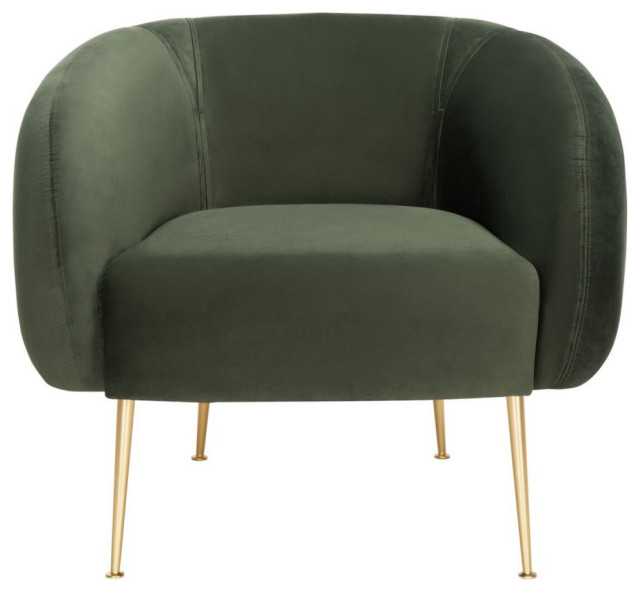 Natal Poly Blend Accent Chair Green/Gold - Midcentury - Armchairs And ...
