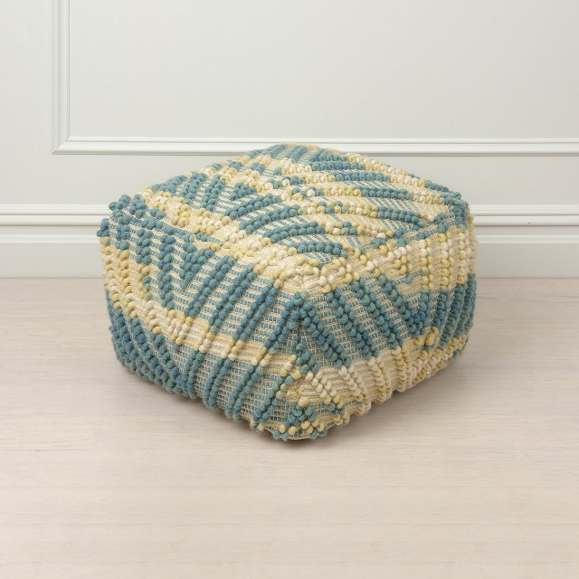 Textured Zigzag Pouf - Contemporary - Floor Pillows And Poufs - by Best Home Fashion | Houzz