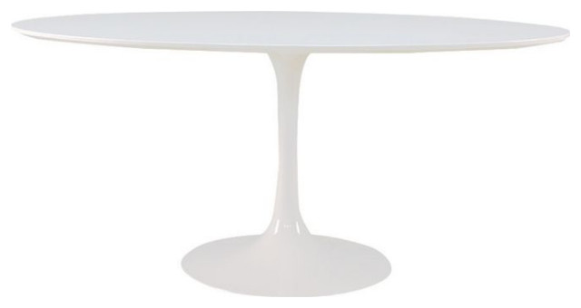 Oval Tulip Dining Table White Top, 66x48 - Midcentury - Dining Tables ...