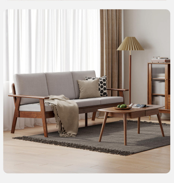 Oak Solid Wood Sofa Walnut Color - Transitional - Sofas - by GVAwood ...