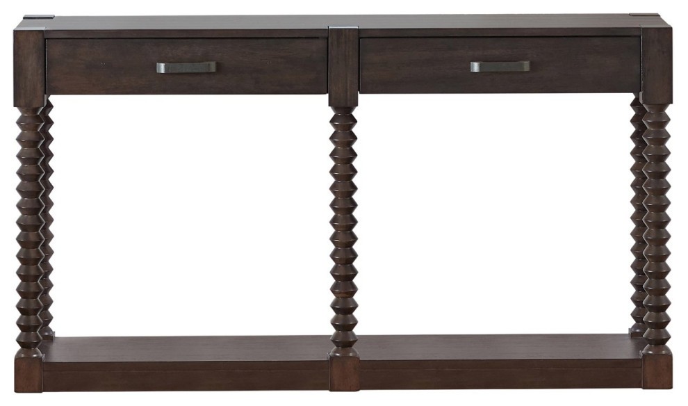 Unique Console Table, Jagged Twisted Legs & Drawers With Gunmetal Pulls ...