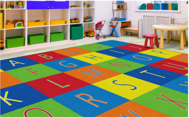 Flagship Carpets VA404-58A 10'9"X13'2" Alphabet Seating Educational Rug ...