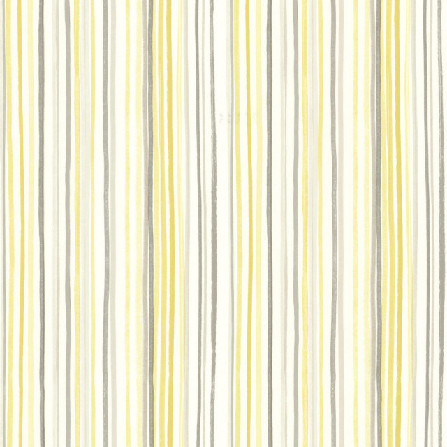 Estelle Yellow Watercolor Stripe - Contemporary - Wallpaper - by ...
