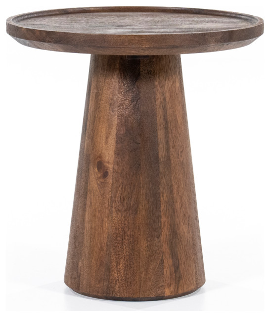 Rustic Pedestal Side Table | Eleonora Ron - Rustic - Side Tables And ...