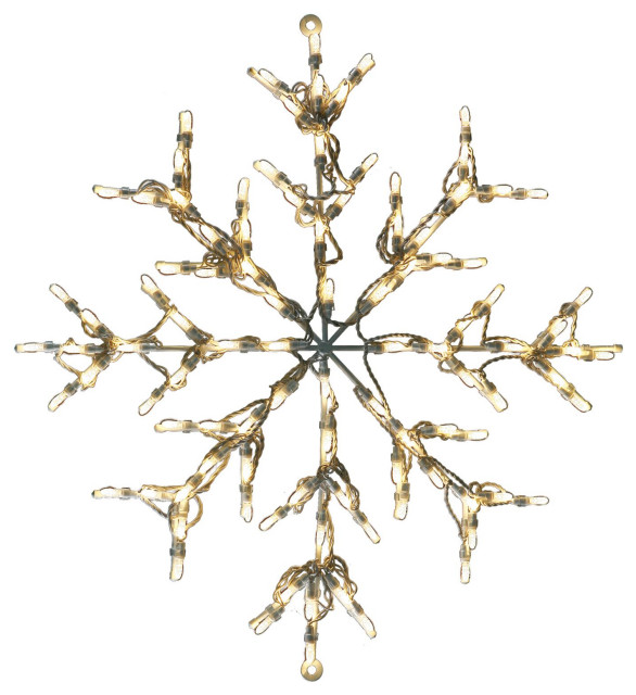 Christmas Indoor/Outdoor LED Lights, 30" Snowflake, Warm White ...