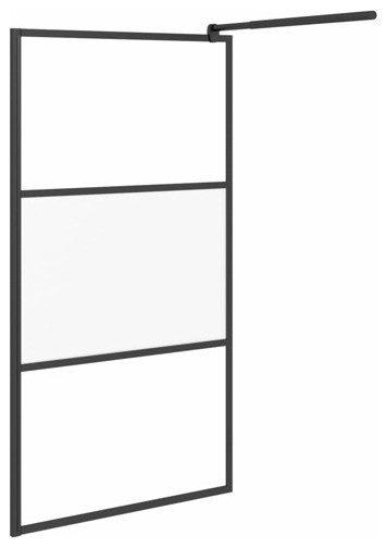 vidaXL Walk-in Shower Enclosure Bathroom Wall Panel ESG Glass with ...