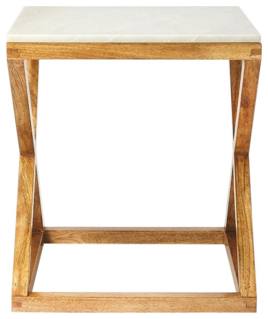 Contemporary Marble Top Side Table - Contemporary - Side Tables And End ...