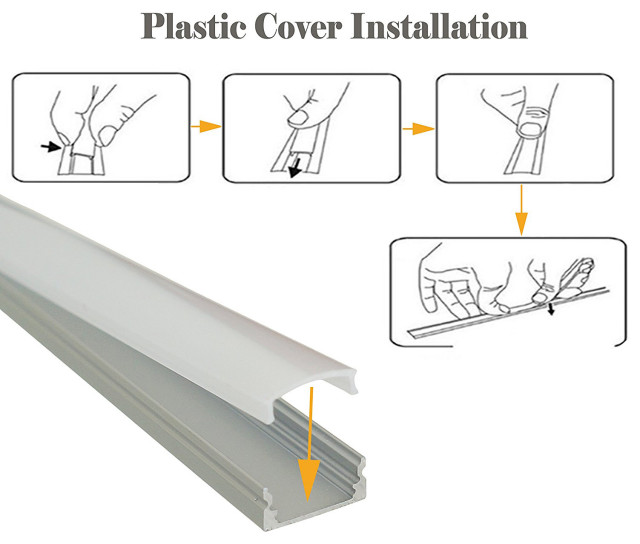 5' Aluminum Channel U-Shape With Cover, Set of 15 - Contemporary ...