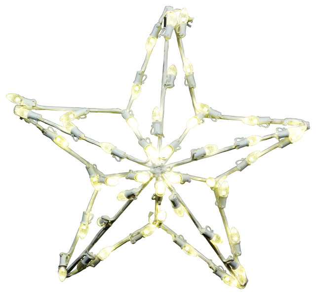4' 3-Dimensional Star Lit With Warm White LED Lights - Contemporary ...
