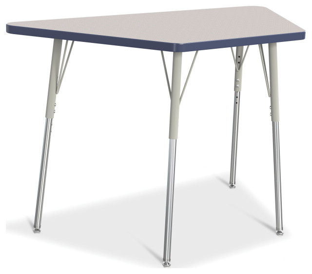 Berries Trapezoid Activity Tables - 24" X 48", A-height - Gray/Navy/Gray - Contemporary - Kids ...