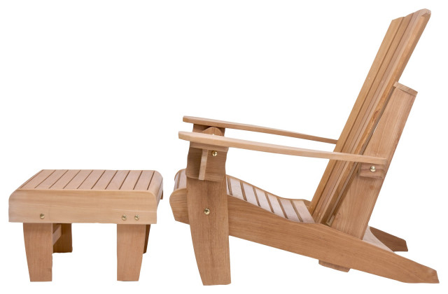 Teak Footstool / Leg Rest Adirondack - Transitional - Outdoor ...