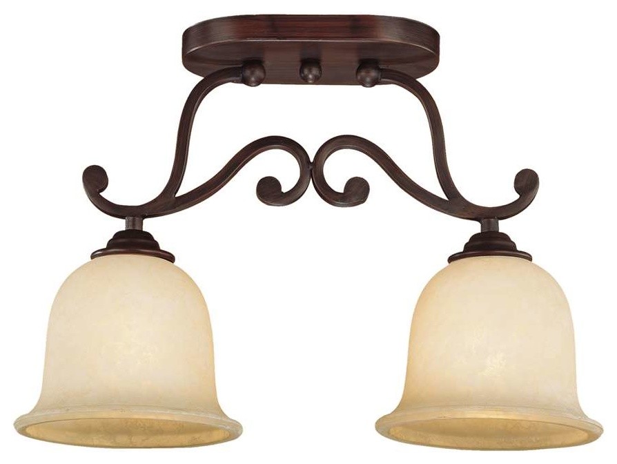 Millennium Lighting Courtney Lakes Semi-Flush Light, Rubbed Bronze ...
